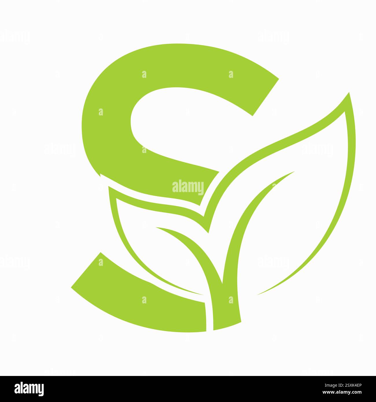 Initial Letter S Leaf Logo Concept For Eco Friendly and Organic Symbol ...