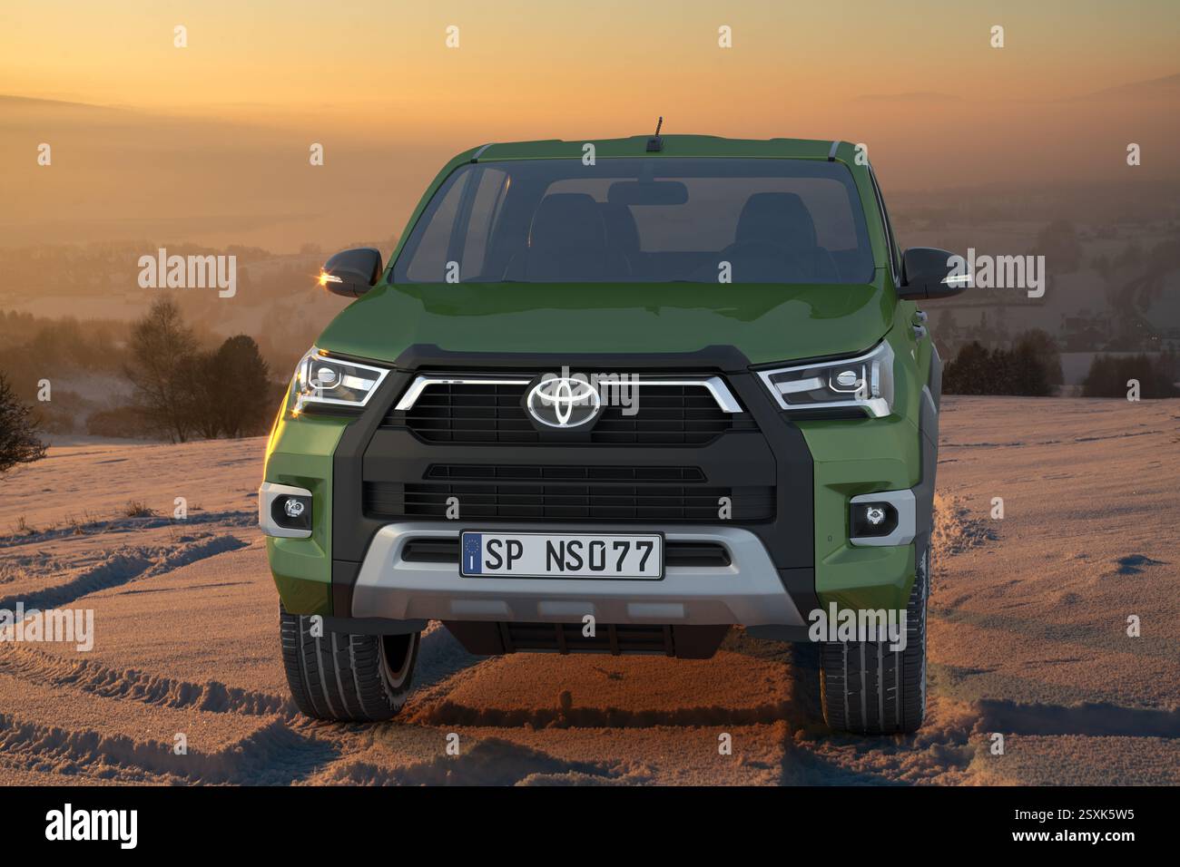 Toyota Hilux Invincible in winter conditions Stock Photo - Alamy