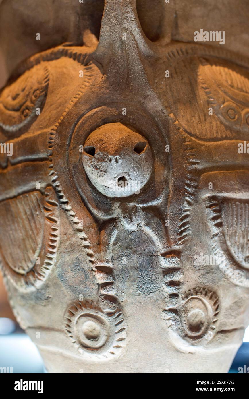 Photo shows an object dating back to the Jomon era (14000-300 BCE) on ...