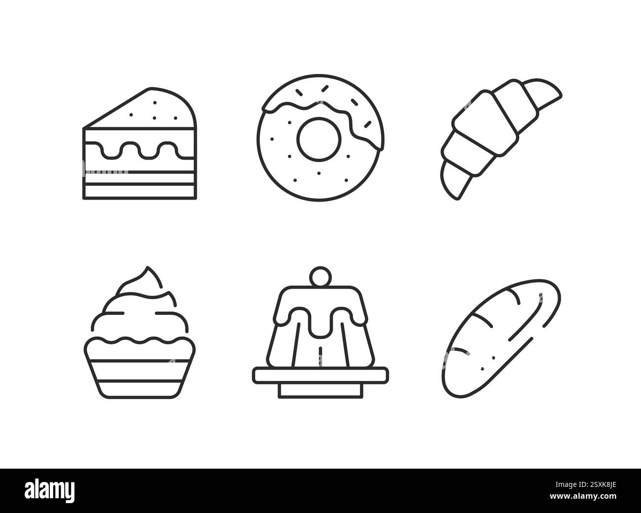 Bakery Icons Set Stock Vector Image & Art - Alamy