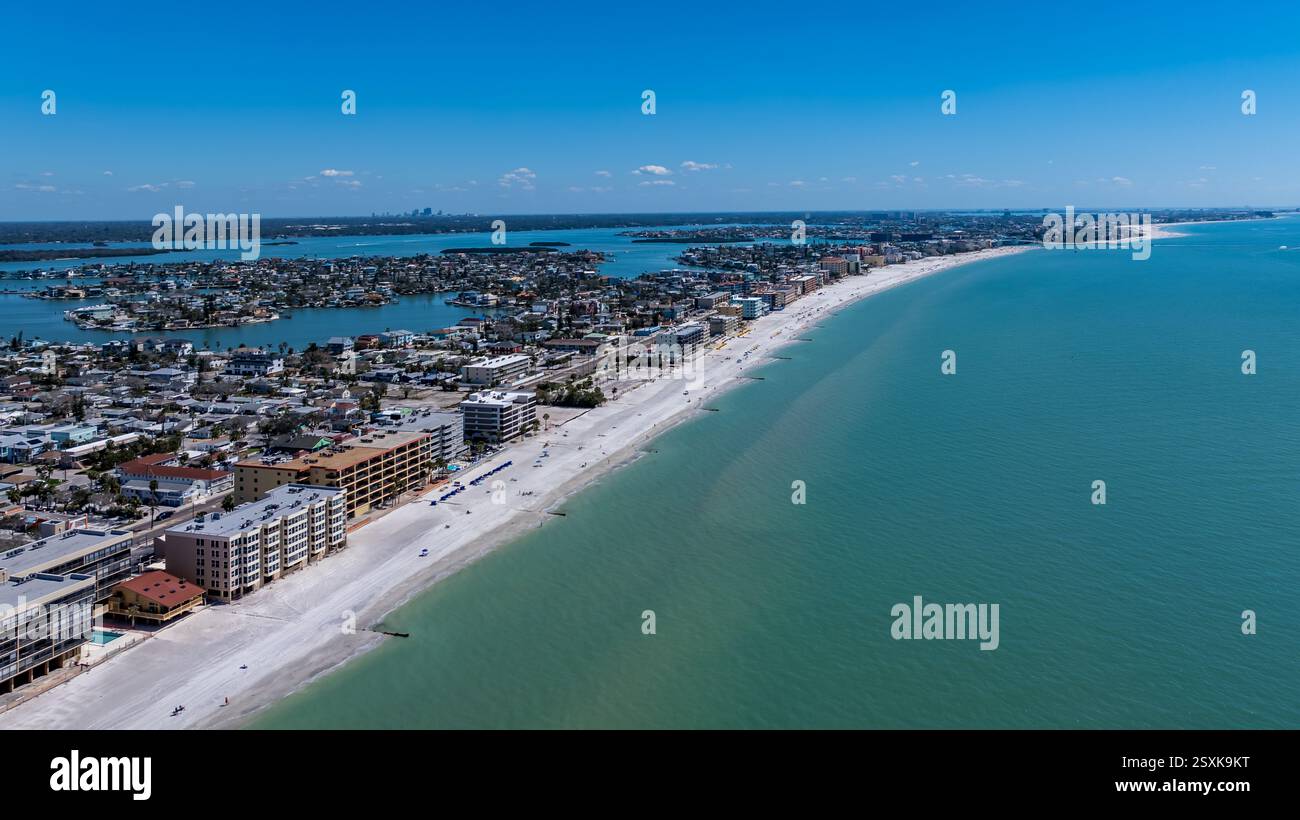 Madeira Beach, FL, USA - 02-23-2025: Winter aerial image of the ...