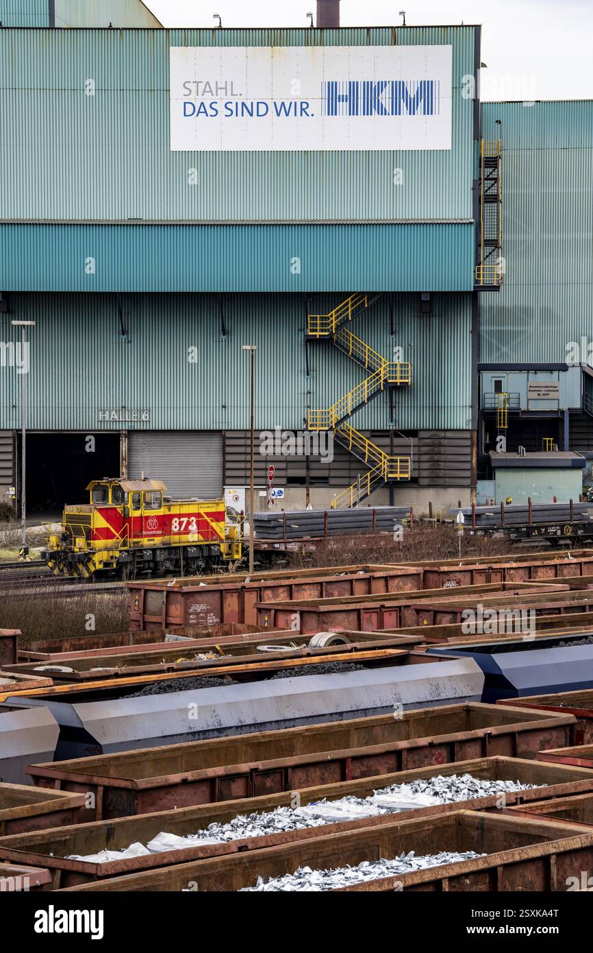 Huettenwerke Krupp-Mannesmann, HKM in Duisburg, halls of the blast ...
