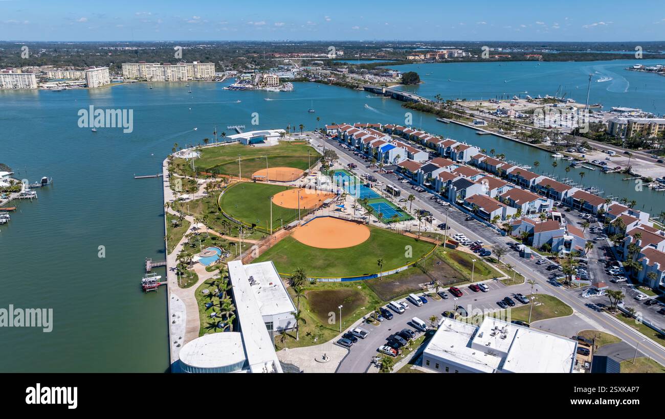 Madeira Beach, FL, USA - 02-23-2025: Winter aerial image of the ...