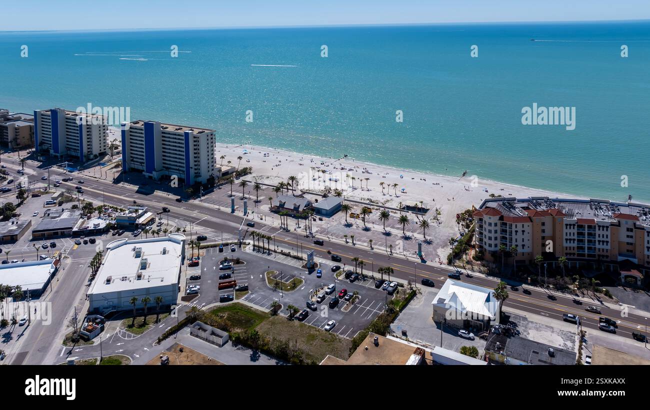 Madeira Beach, FL, USA - 02-23-2025: Winter aerial image of the ...