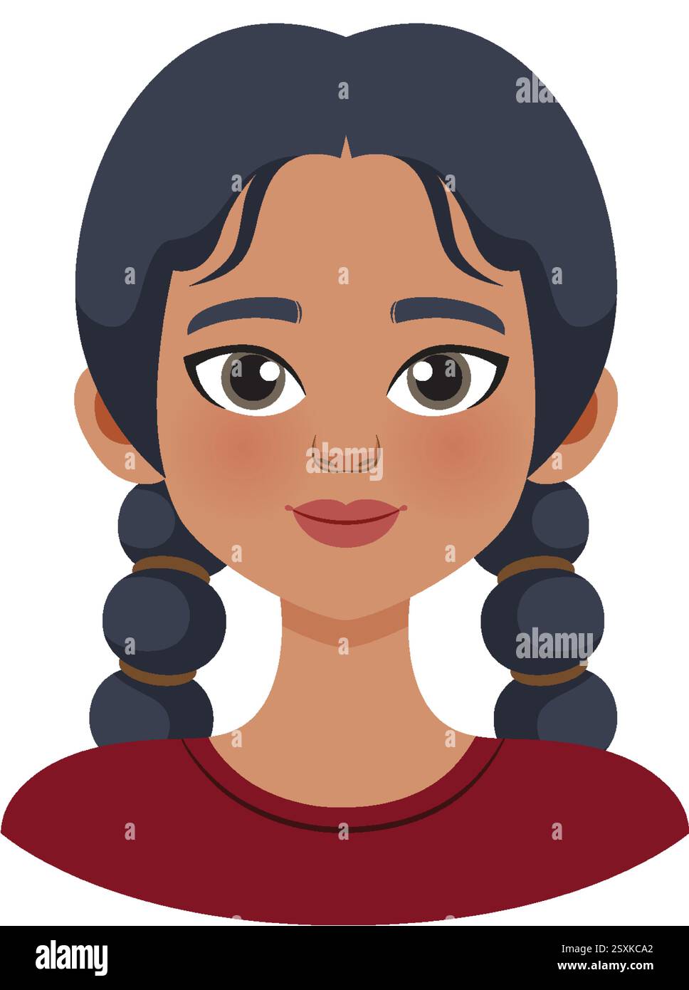 Hair braids illustration Cut Out Stock Images & Pictures - Alamy