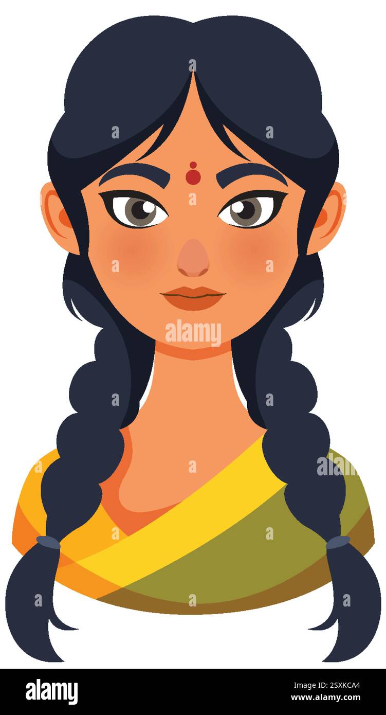 Vector art of an Indian woman Stock Vector Image & Art - Alamy