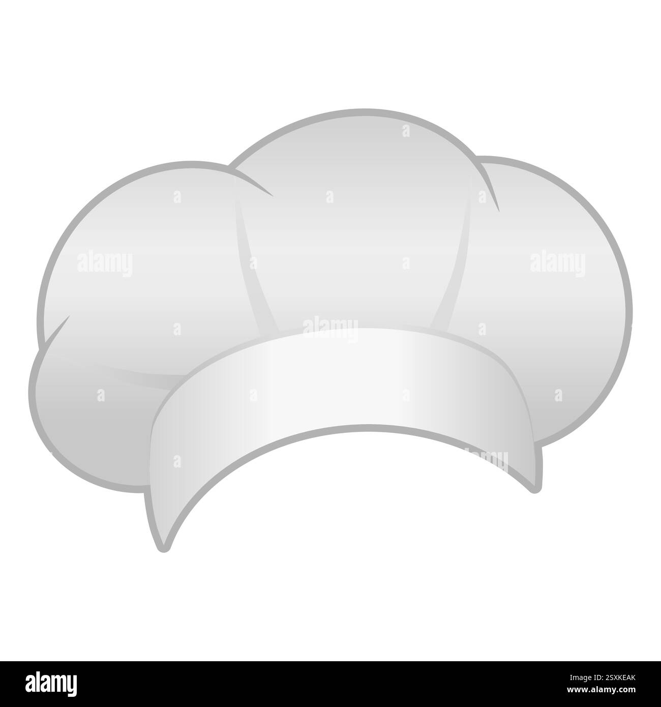 Clean White Chef Hat Vector. Chef Hat Uniform Work Symbol. White Chef ...