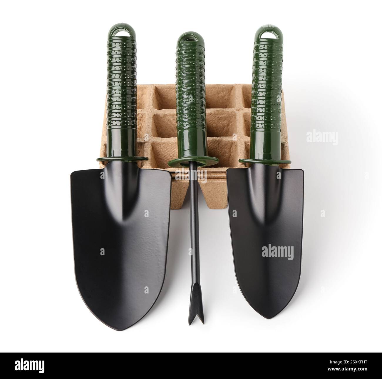 Garden tools planting seedlings Cut Out Stock Images & Pictures - Alamy