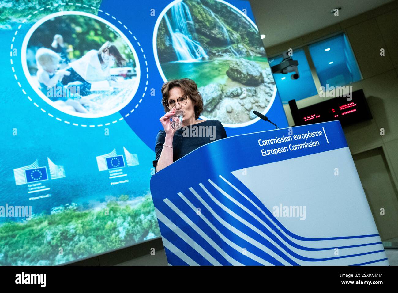 Press conference of the European commissioner for Environment and Water ...
