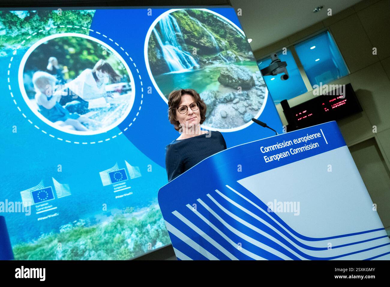 Press conference of the European commissioner for Environment and Water ...