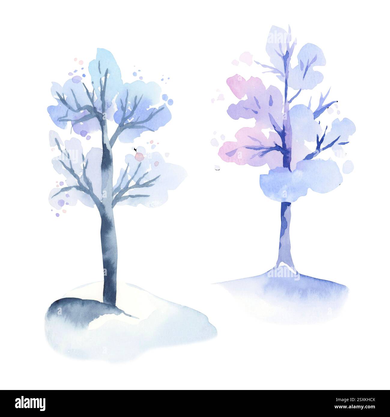 Winter scenery snow on Cut Out Stock Images & Pictures - Alamy