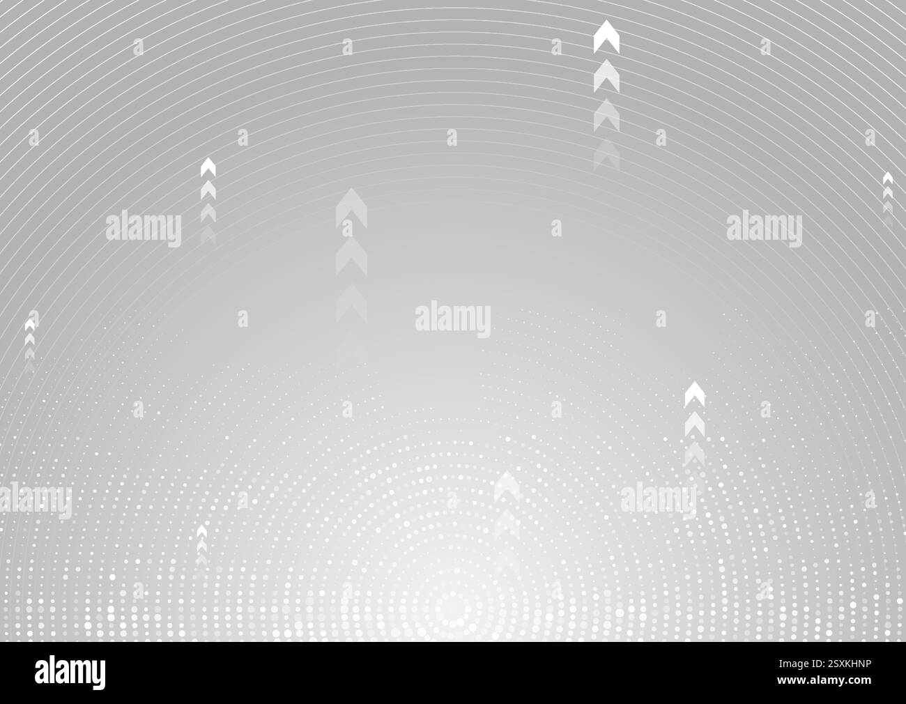 Technology minimal background with round lines, halftone dots and ...