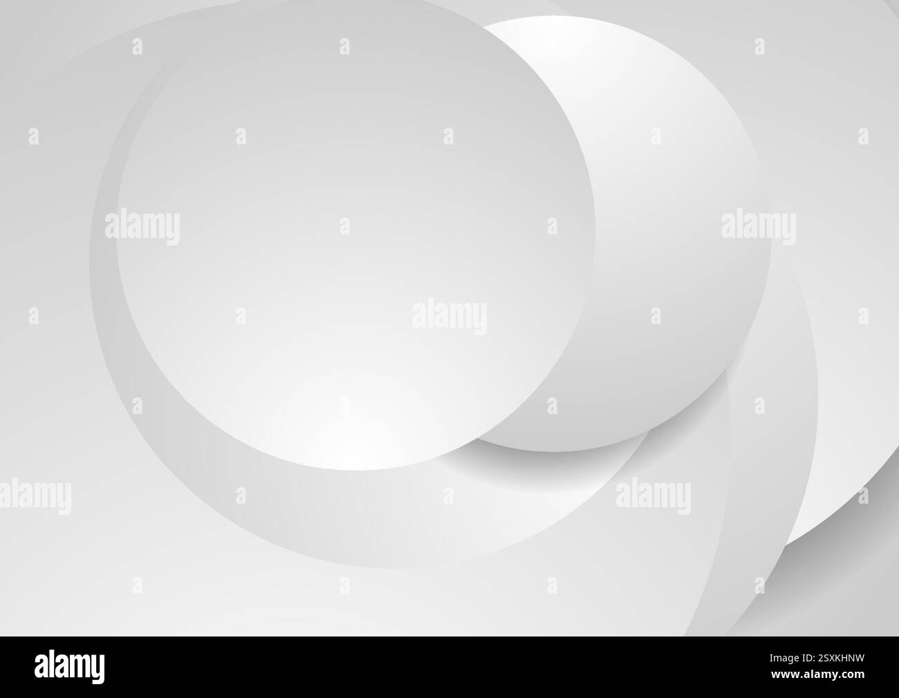 White grey geometric tech background with minimal paper circles. Vector abstract design Stock ...