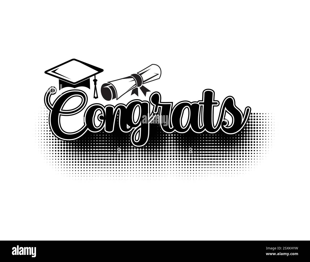 Congrats! greeting sign for graduation party. Class of 2019. Academic ...