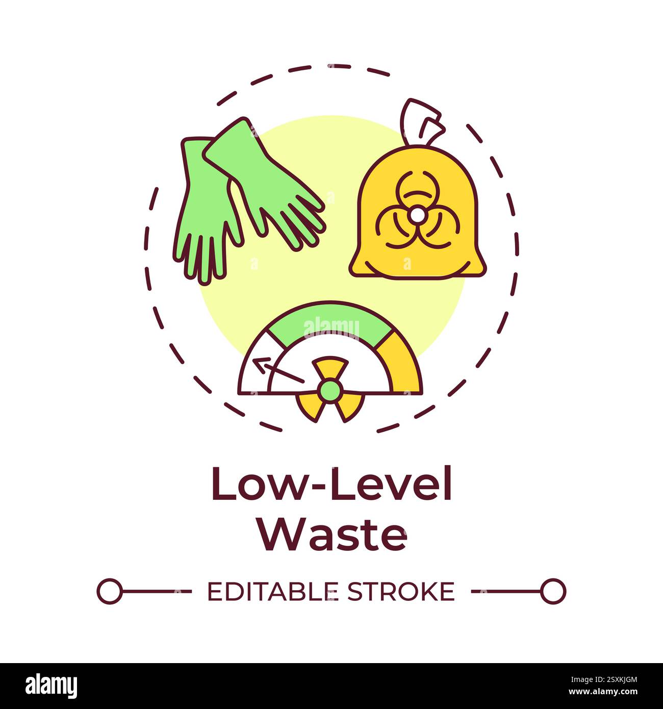 Low level waste multi color concept icon Stock Vector Image & Art - Alamy