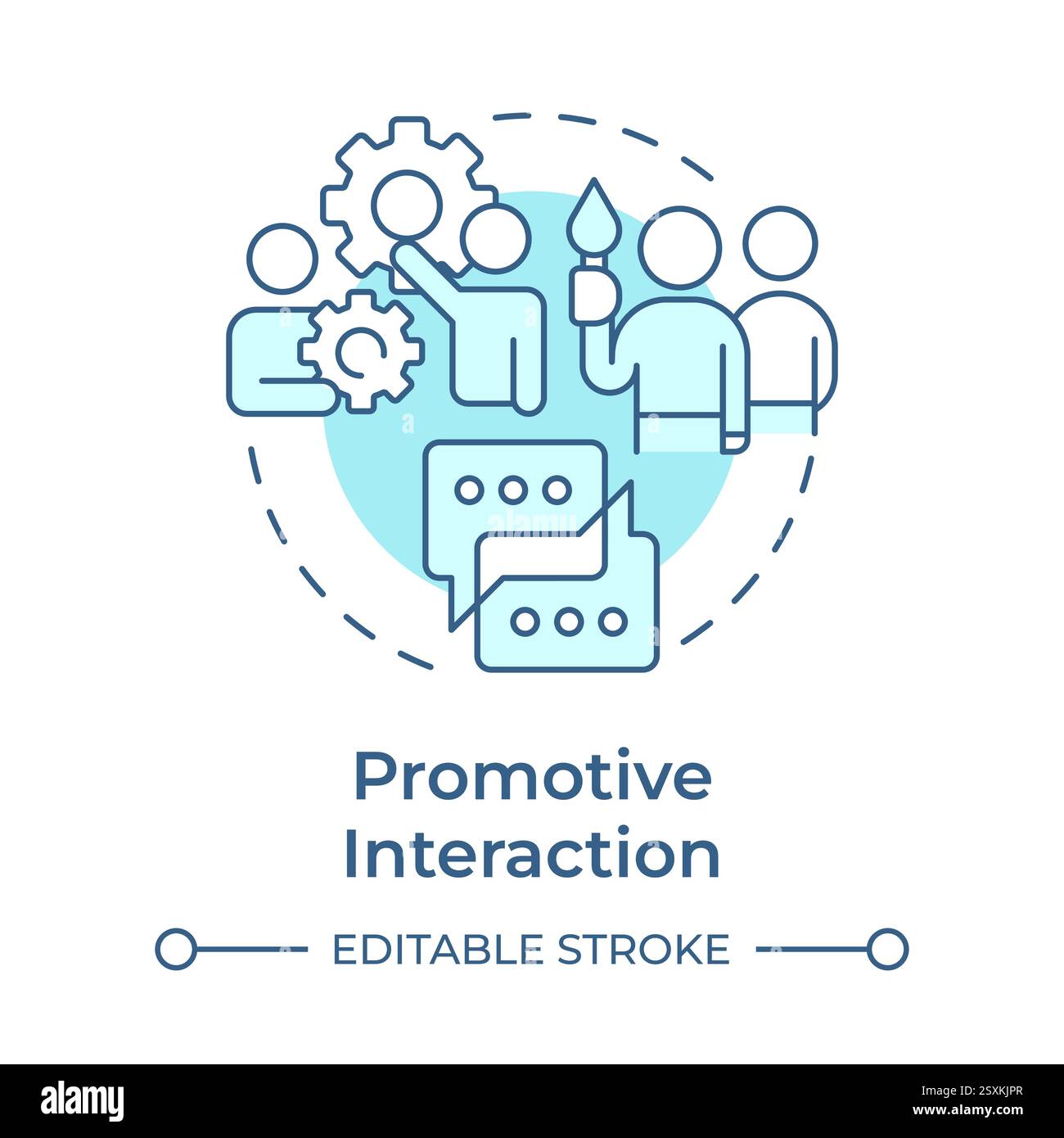 Promotive interaction soft blue concept icon Stock Vector Image & Art ...
