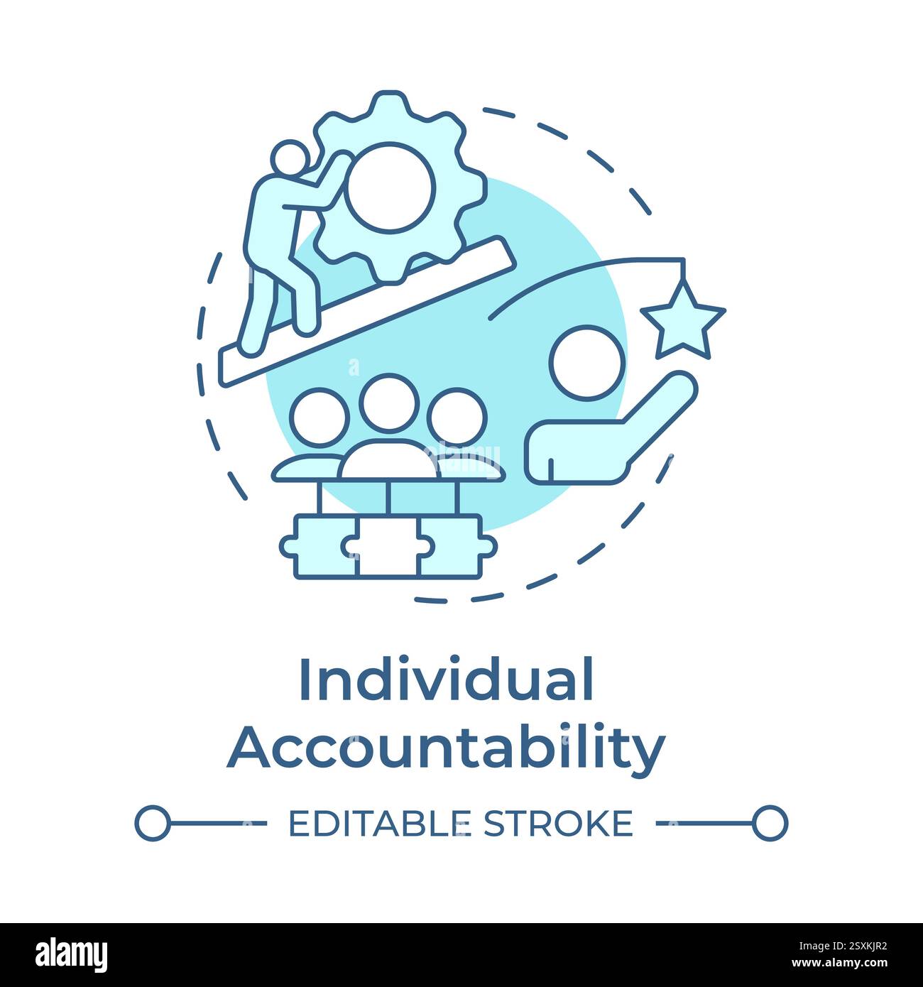 Individual accountability soft blue concept icon Stock Vector Image ...