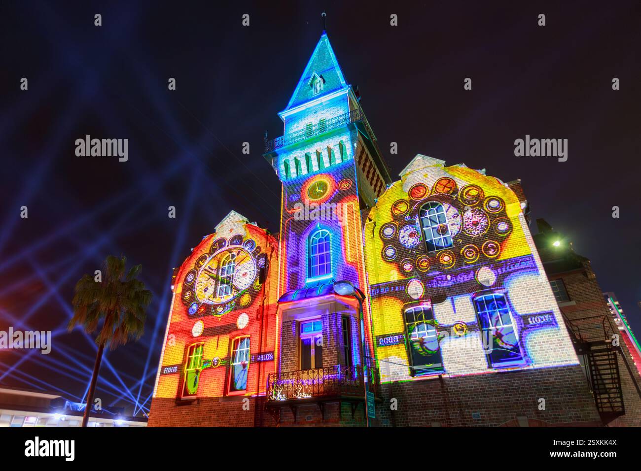 The ASN Co. building (1885) in Sydney, Australia, colorfully ...