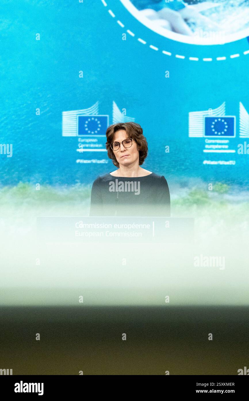 Press conference of the European commissioner for Environment and Water ...