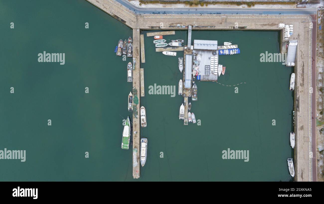 Aerial photo shows the snow scenery in Qingdao City, east China's ...