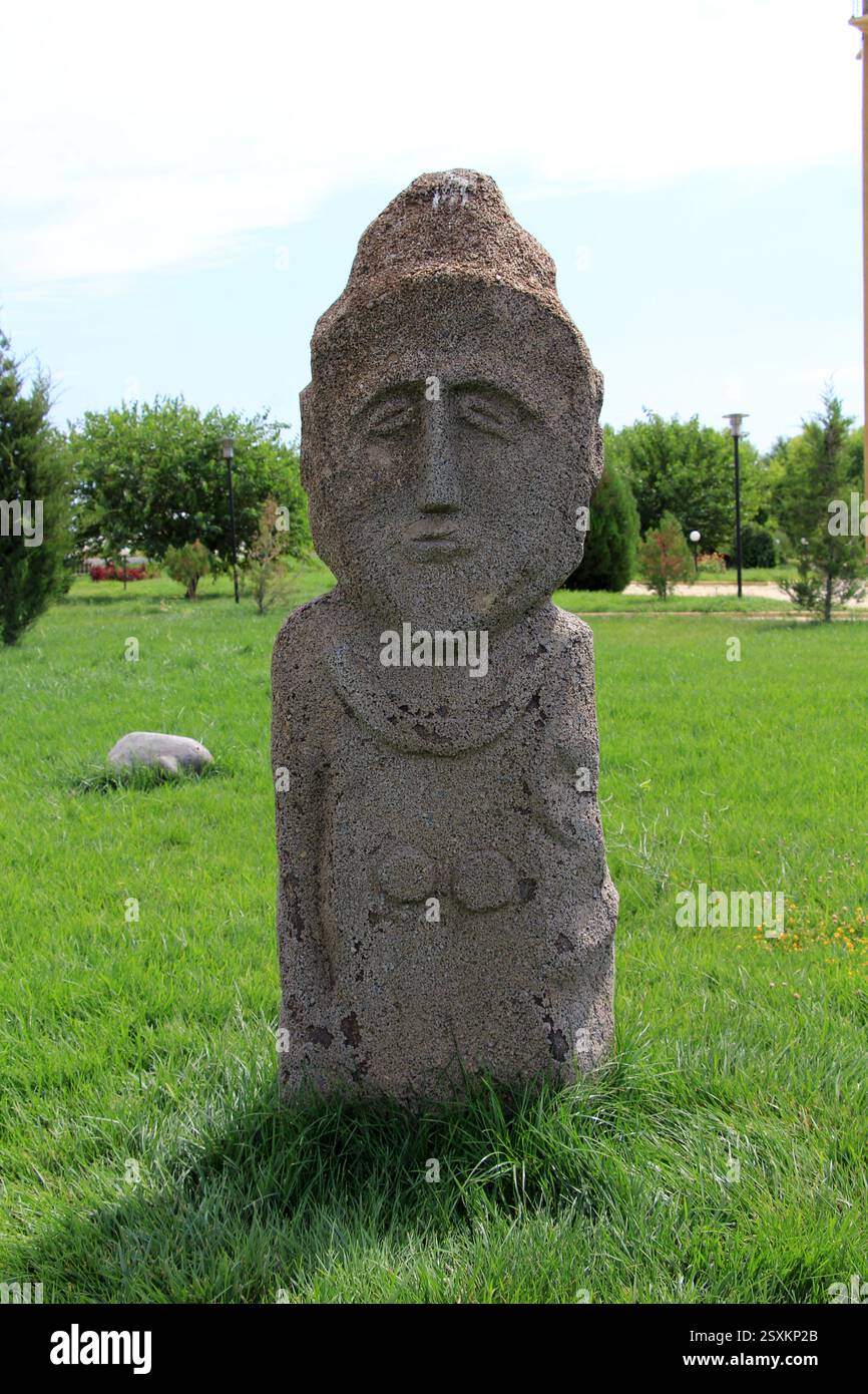 Balbal, located in a park in Taraz, Kazakhstan. The human statue known ...