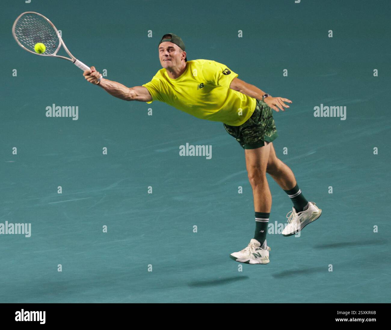 Acapulco, Mexico. 24th Feb, 2025. Tommy Paul of the United States hits ...