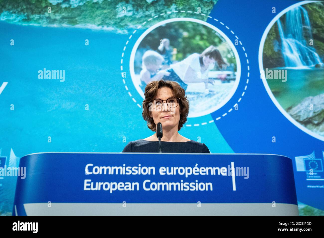 Press conference of the European commissioner for Environment and Water ...
