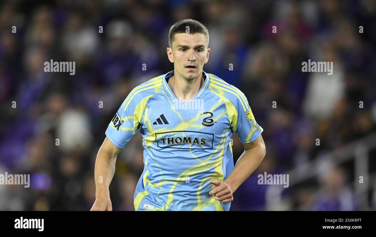 Philadelphia Union forward Mikael Uhre (7) during an MLS soccer match ...