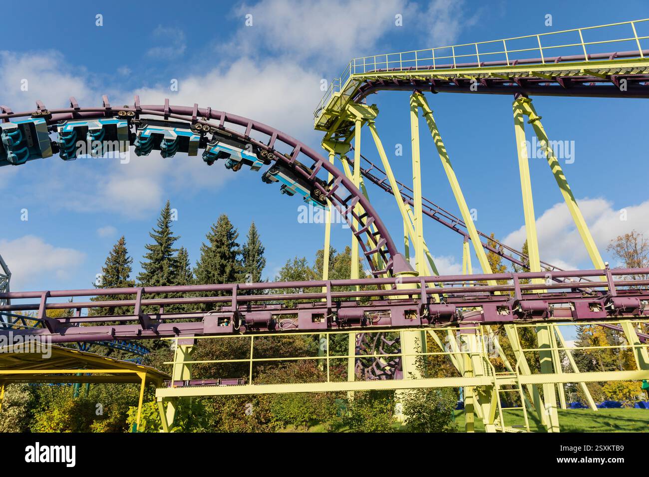 Amusement Attractions Roller Coaster nice Stock Photo - Alamy