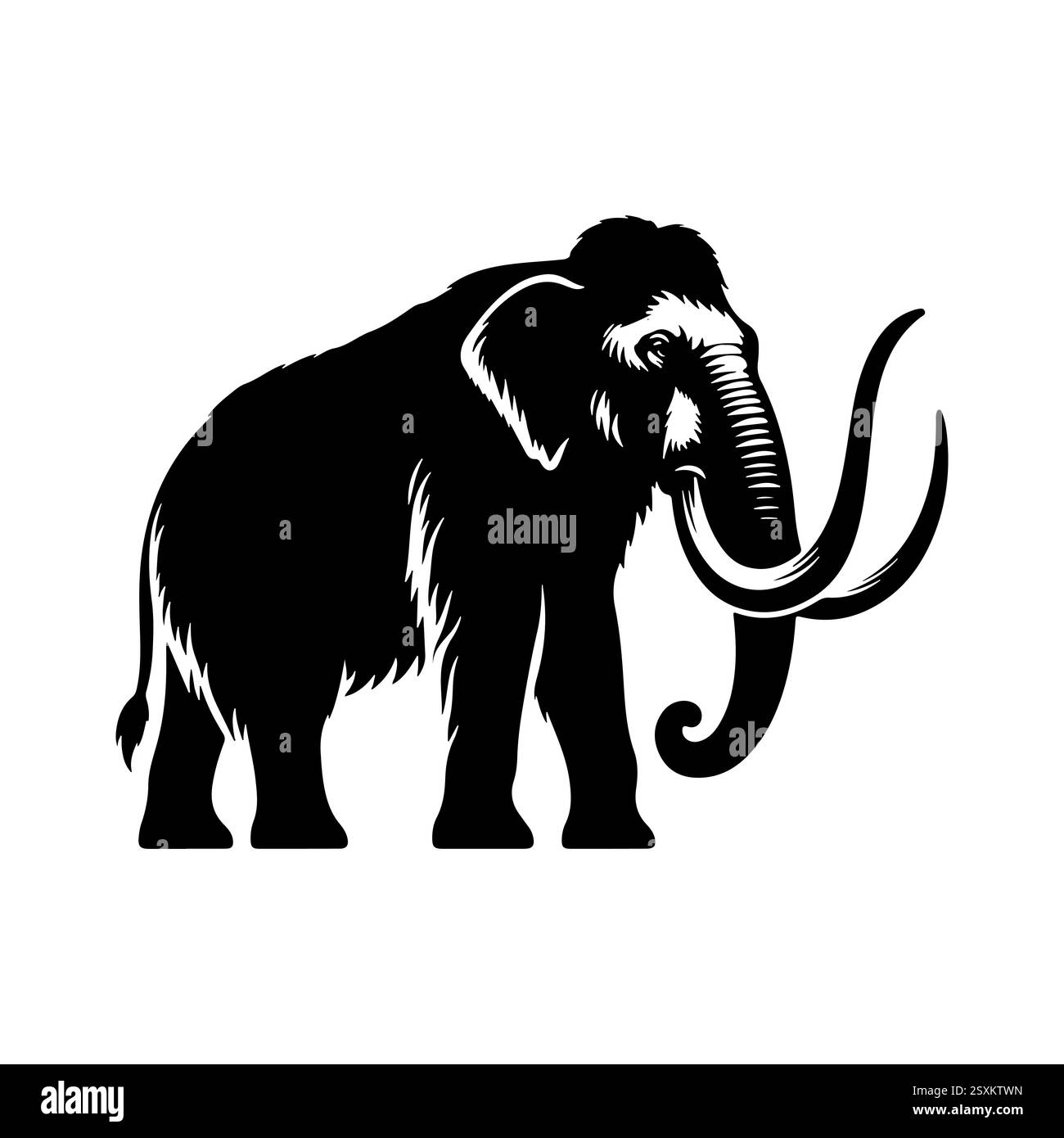 Vector illustration of a majestic woolly mammoth Stock Vector Image ...