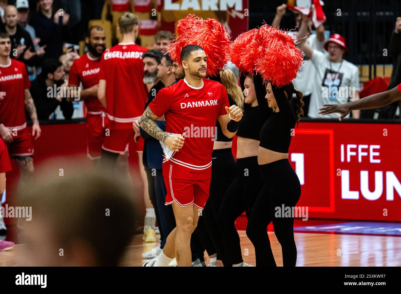 Farum, Denmark. 24th, February 2025. Iffe Lundberg of Denmark enters ...