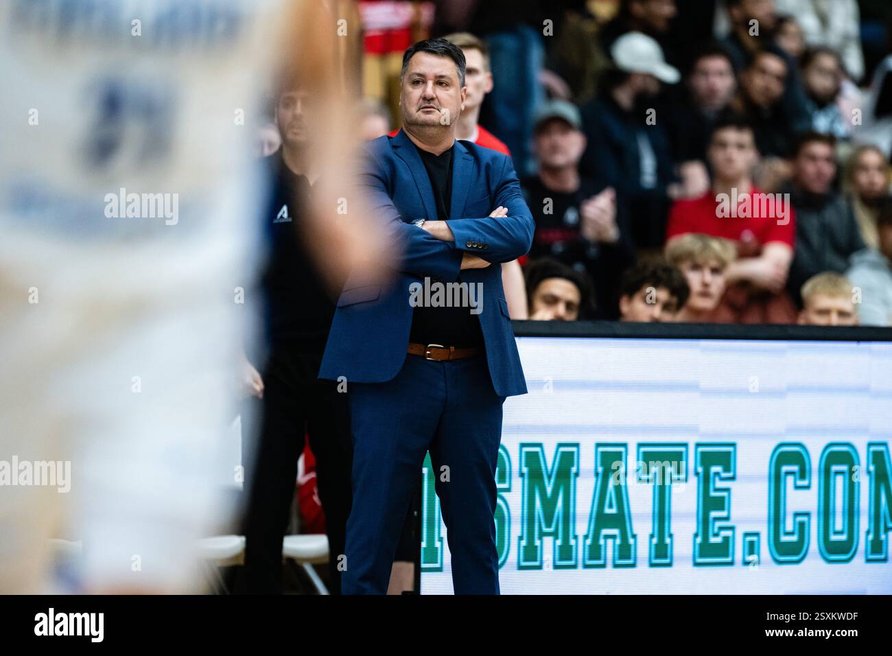 Farum, Denmark. 24th, February 2025. Head coach Allan Foss of Denmark ...