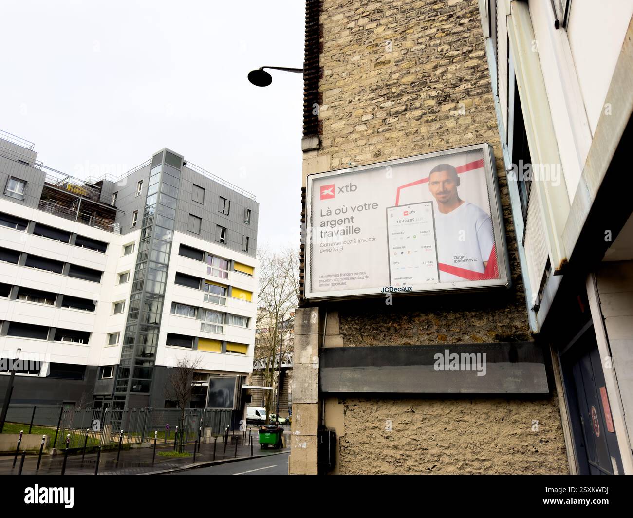 Urban Street View Featuring Modern Architecture and Advertising Display ...