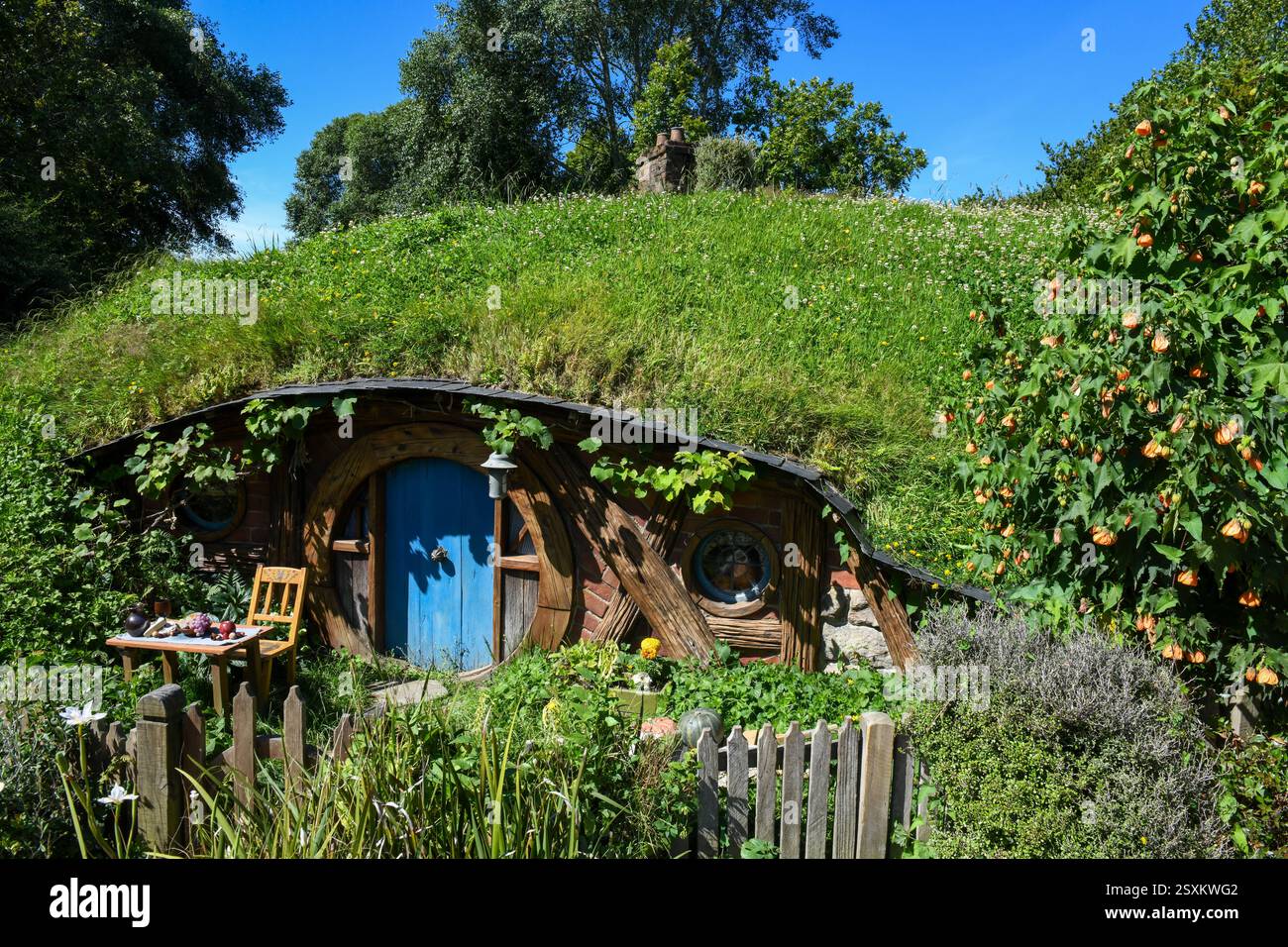 Matamata, New Zealand - 19 January 2025: Hobbit house on the Hobbiton ...