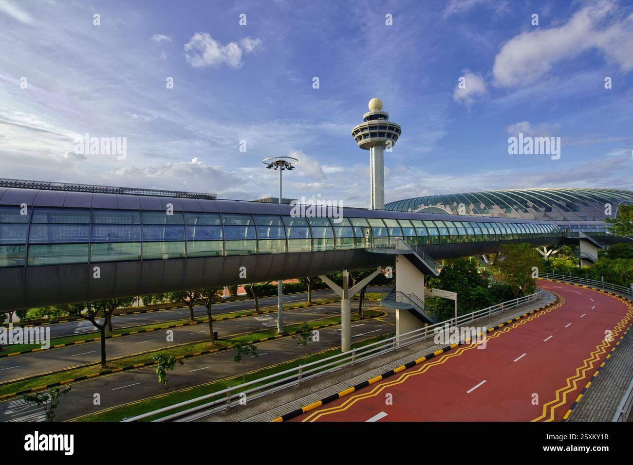 Control Tower at Changi Airport. one of the largest transportation hubs ...