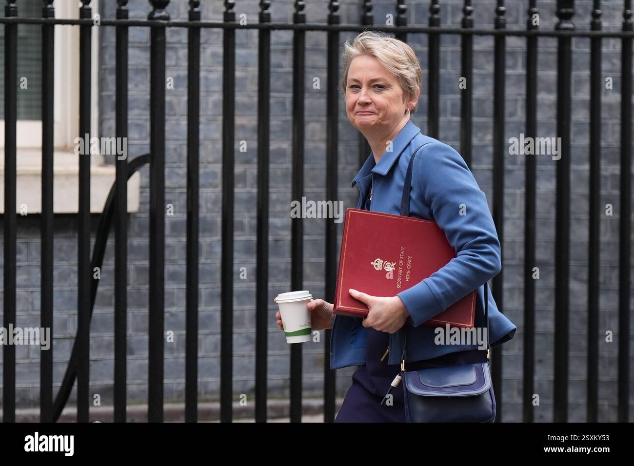 Home Secretary Yvette Cooper arrives in Downing Street, London, for a ...