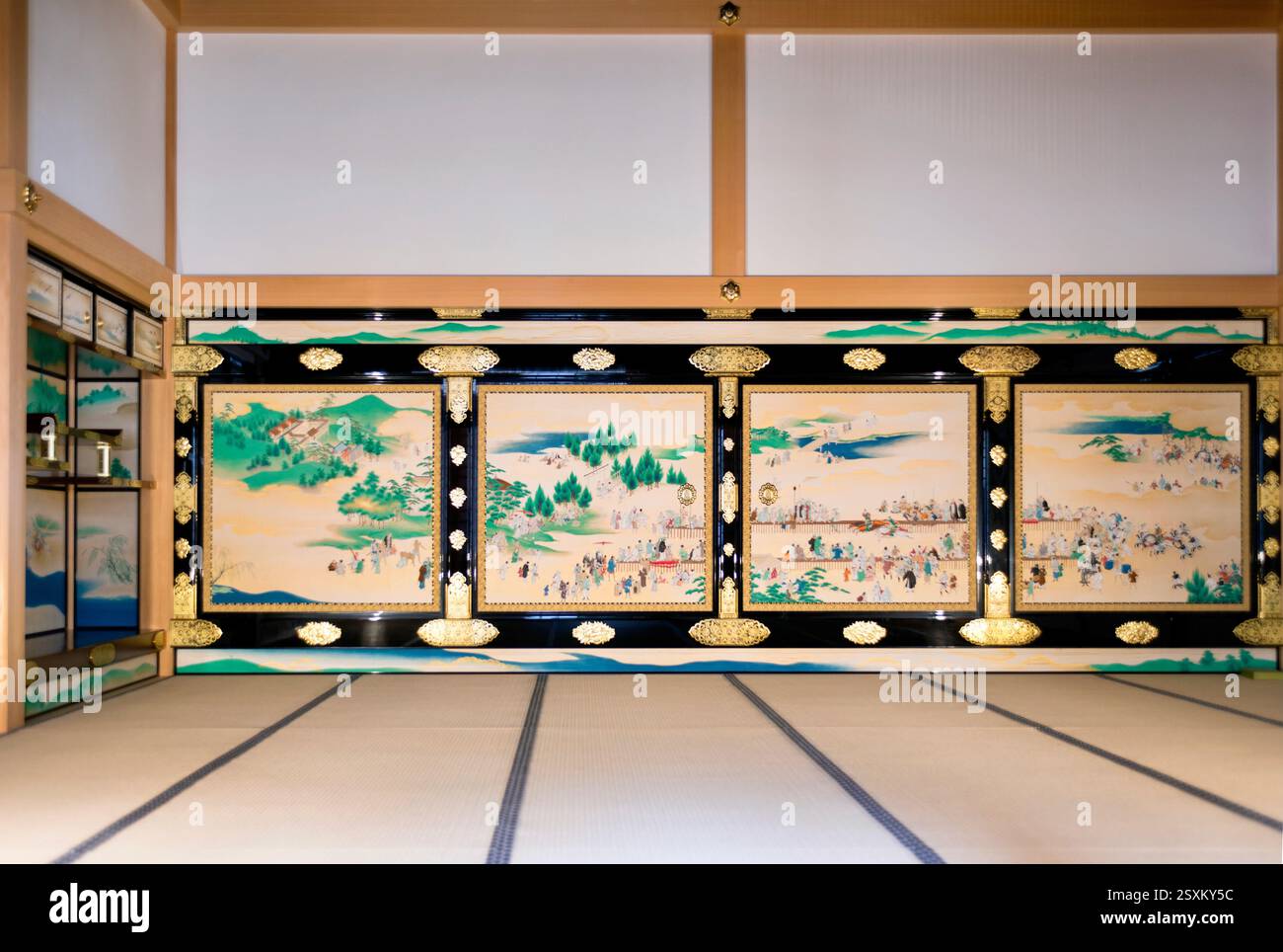 Photo shows one of the rooms inside the Honmaru Palace inside the ...