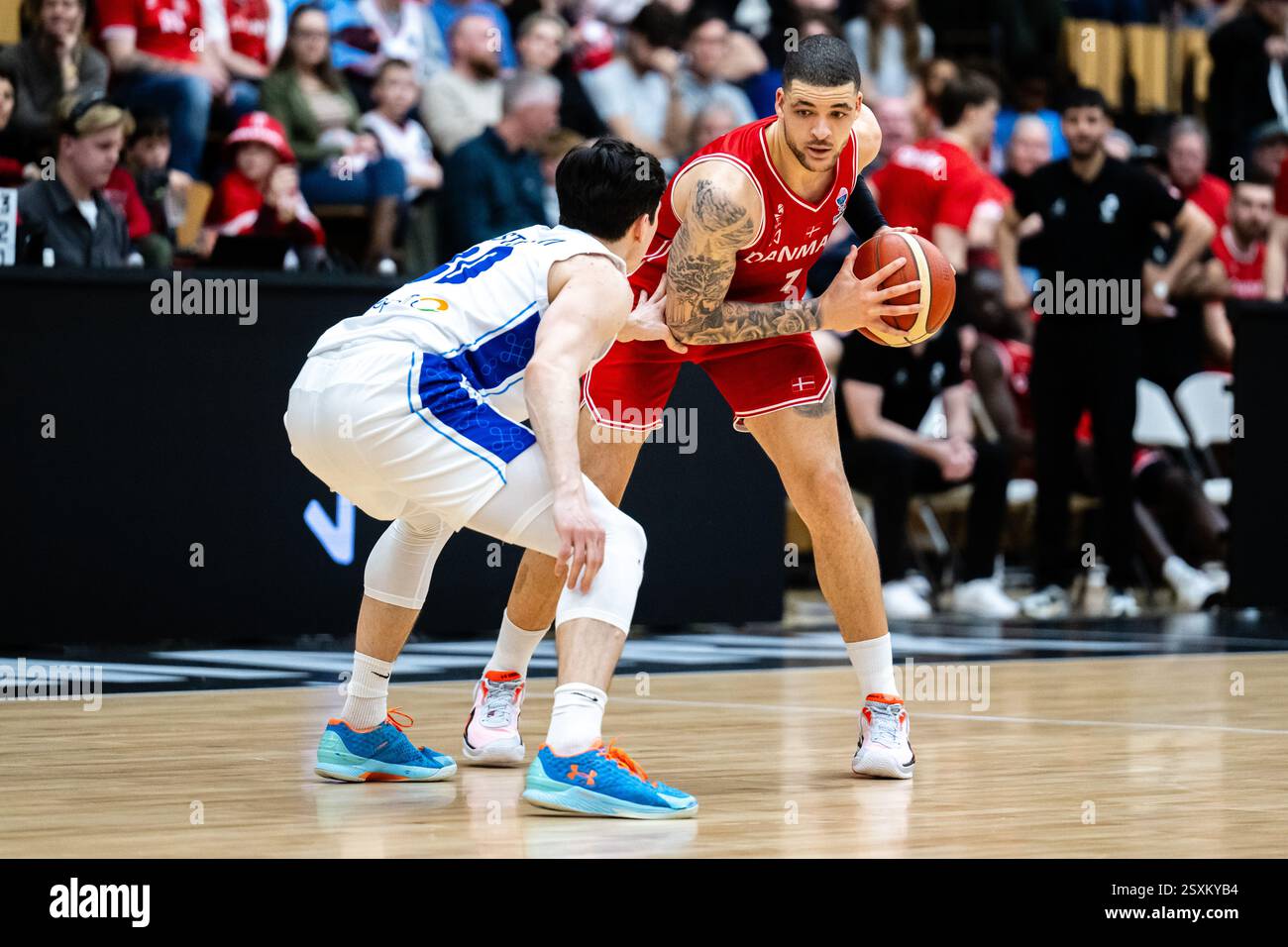 Farum, Denmark. 24th Feb, 2025. Iffe Lundberg (1) of Denmark seen ...