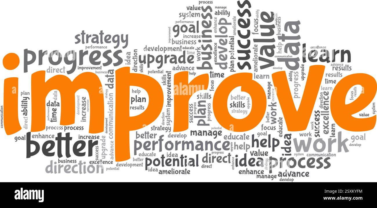 Improve vector illustration word cloud isolated on a white background Stock Vector Image & Art ...