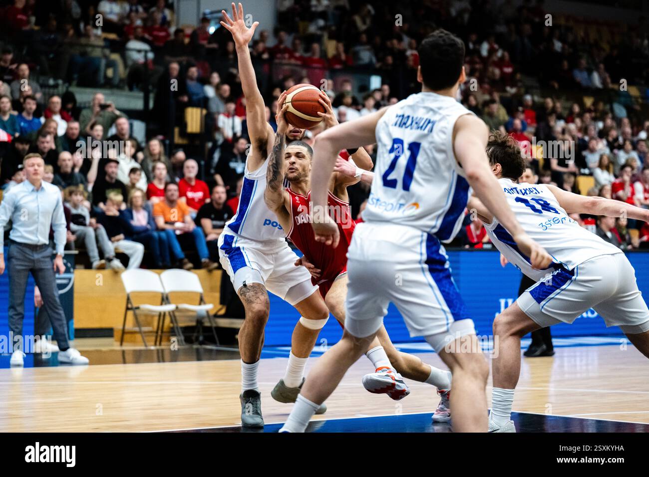 Farum, Denmark. 24th Feb, 2025. Iffe Lundberg (1) of Denmark seen ...