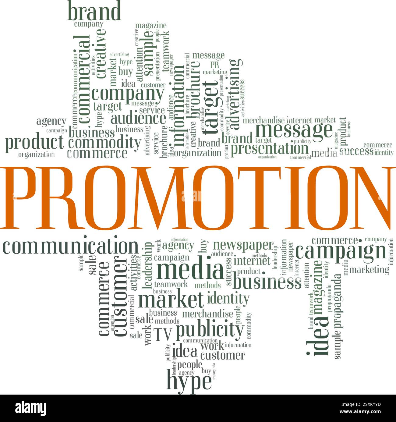 Promotion vector illustration word cloud isolated on a white background ...
