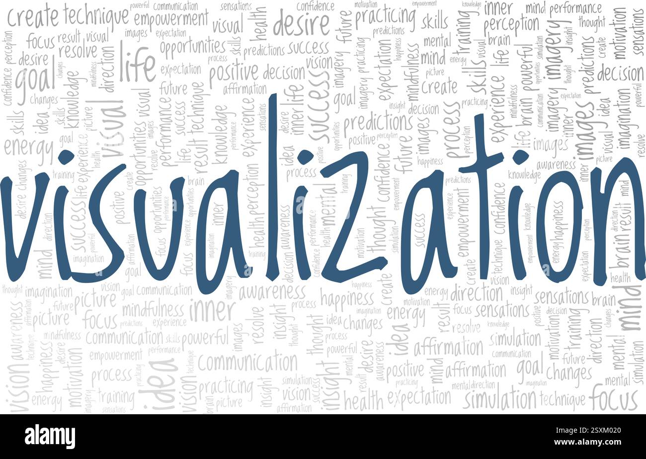 Visualization Vector Illustration Word Cloud Isolated On A White
