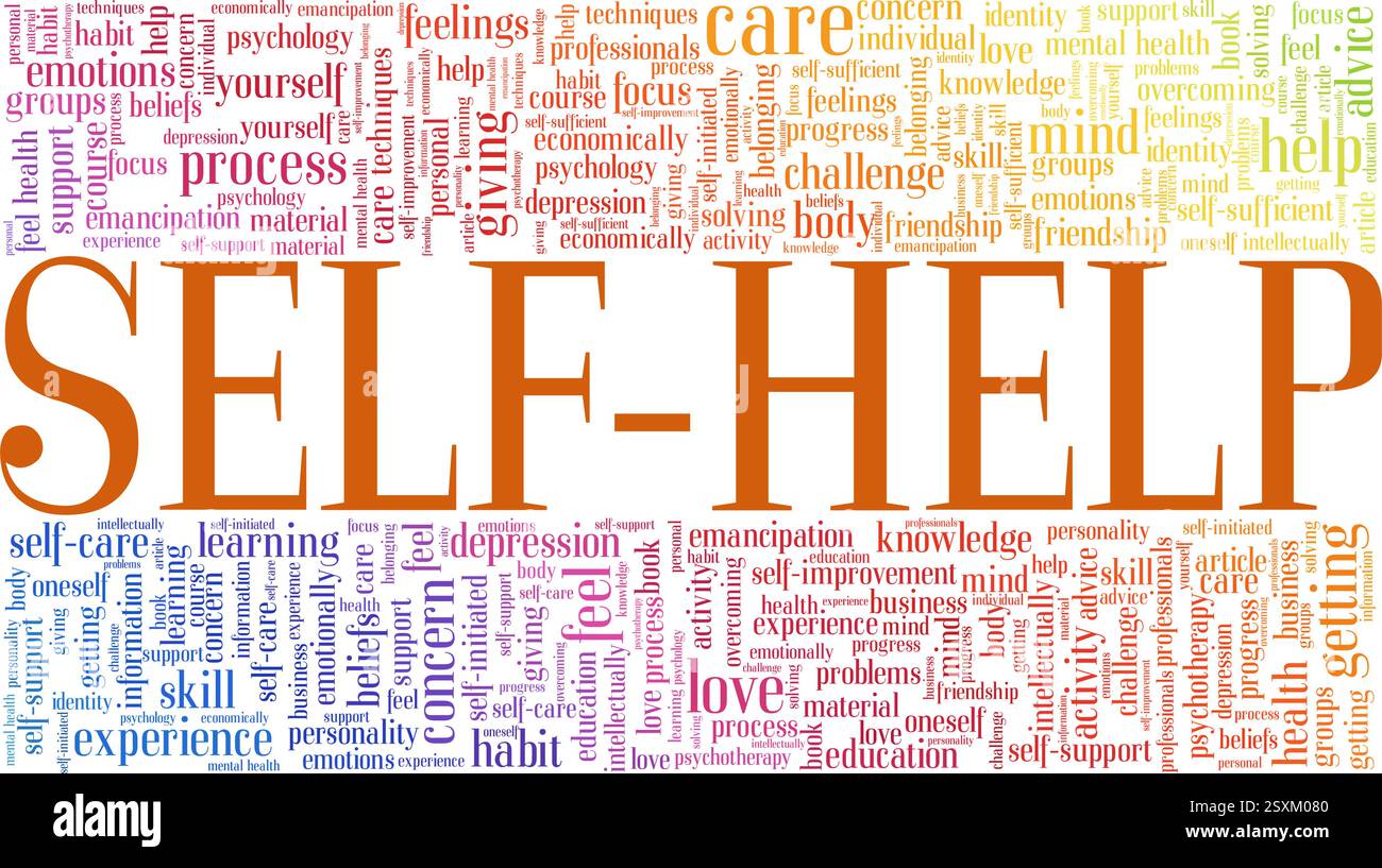 Self-help vector illustration word cloud isolated on a white background Stock Vector Image & Art ...