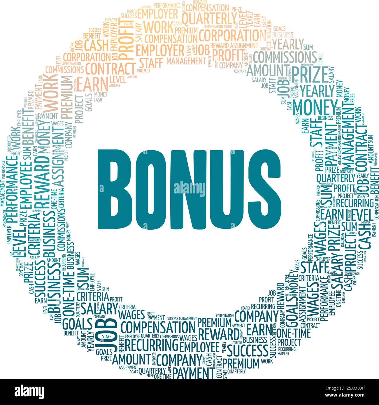 Bonus vector illustration word cloud isolated on a white background ...