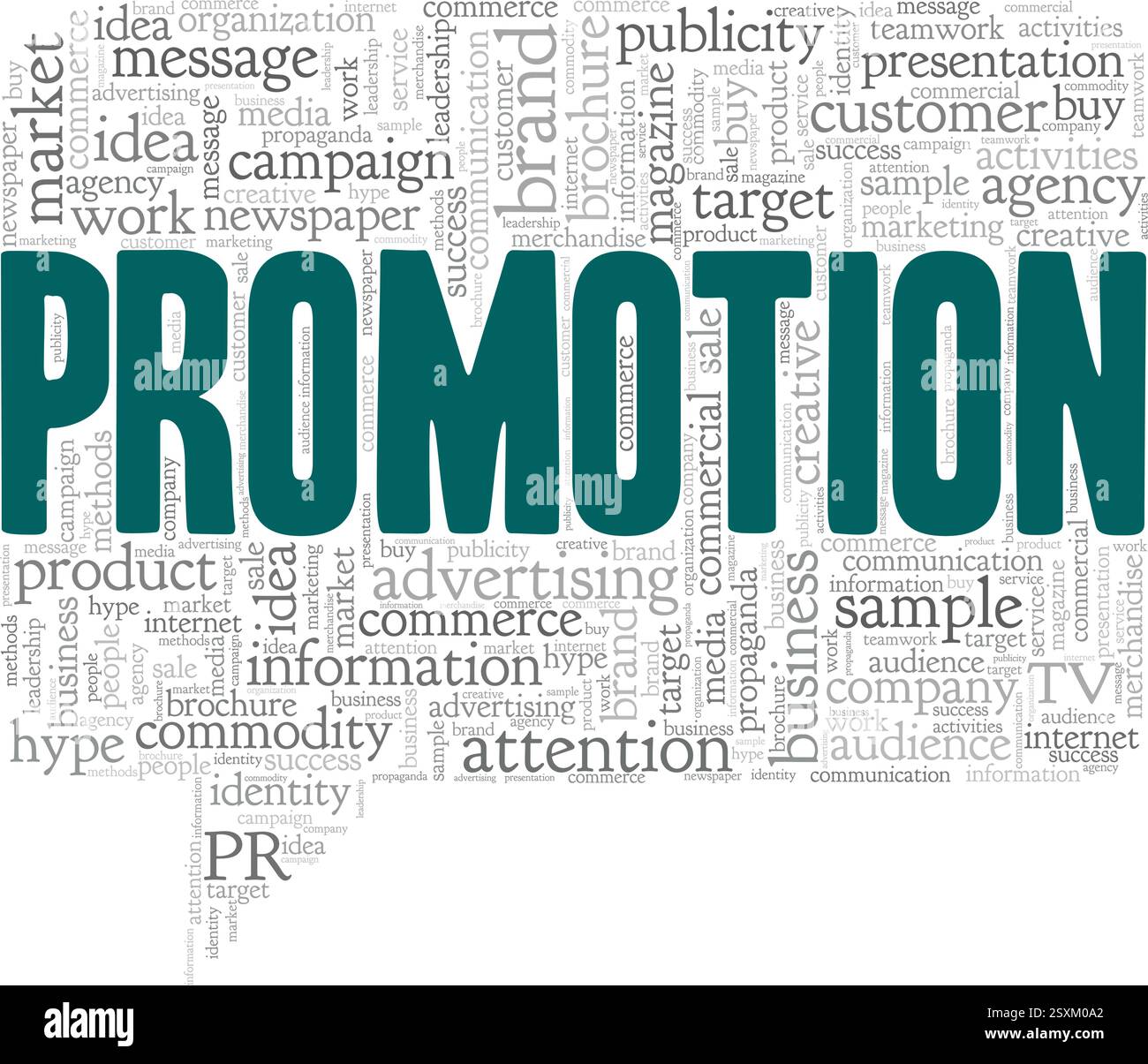 Promotion vector illustration word cloud isolated on a white background ...