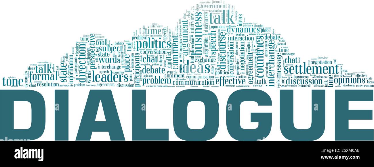 Dialogue vector illustration word cloud isolated on a white background ...