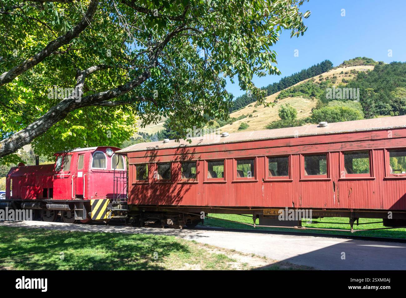 Train at former Little River Railway Station, Little River, Banks ...