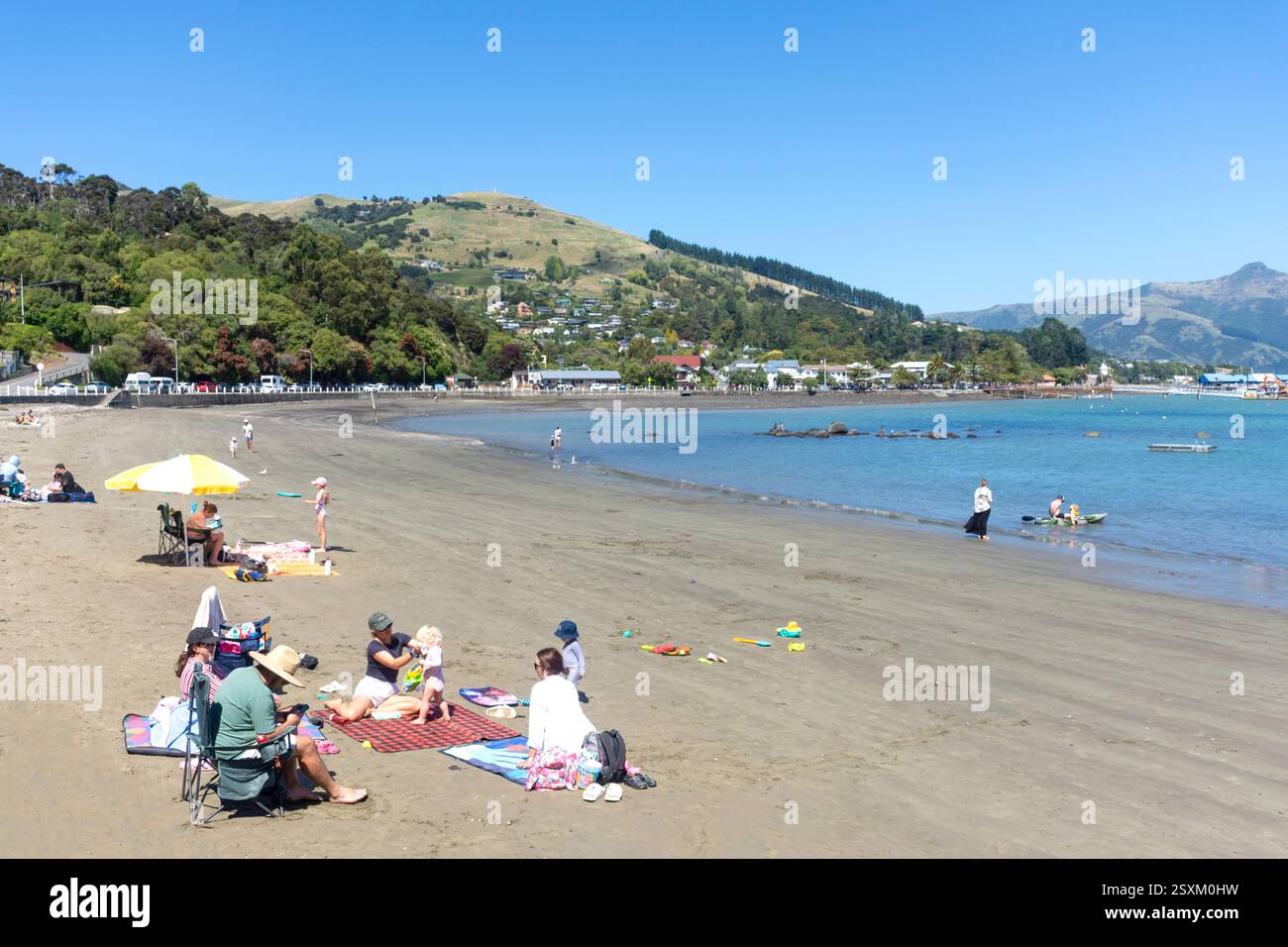 Akaroa Beach, Beach Road, Akaroa, Banks Peninsula, Canterbury Region ...