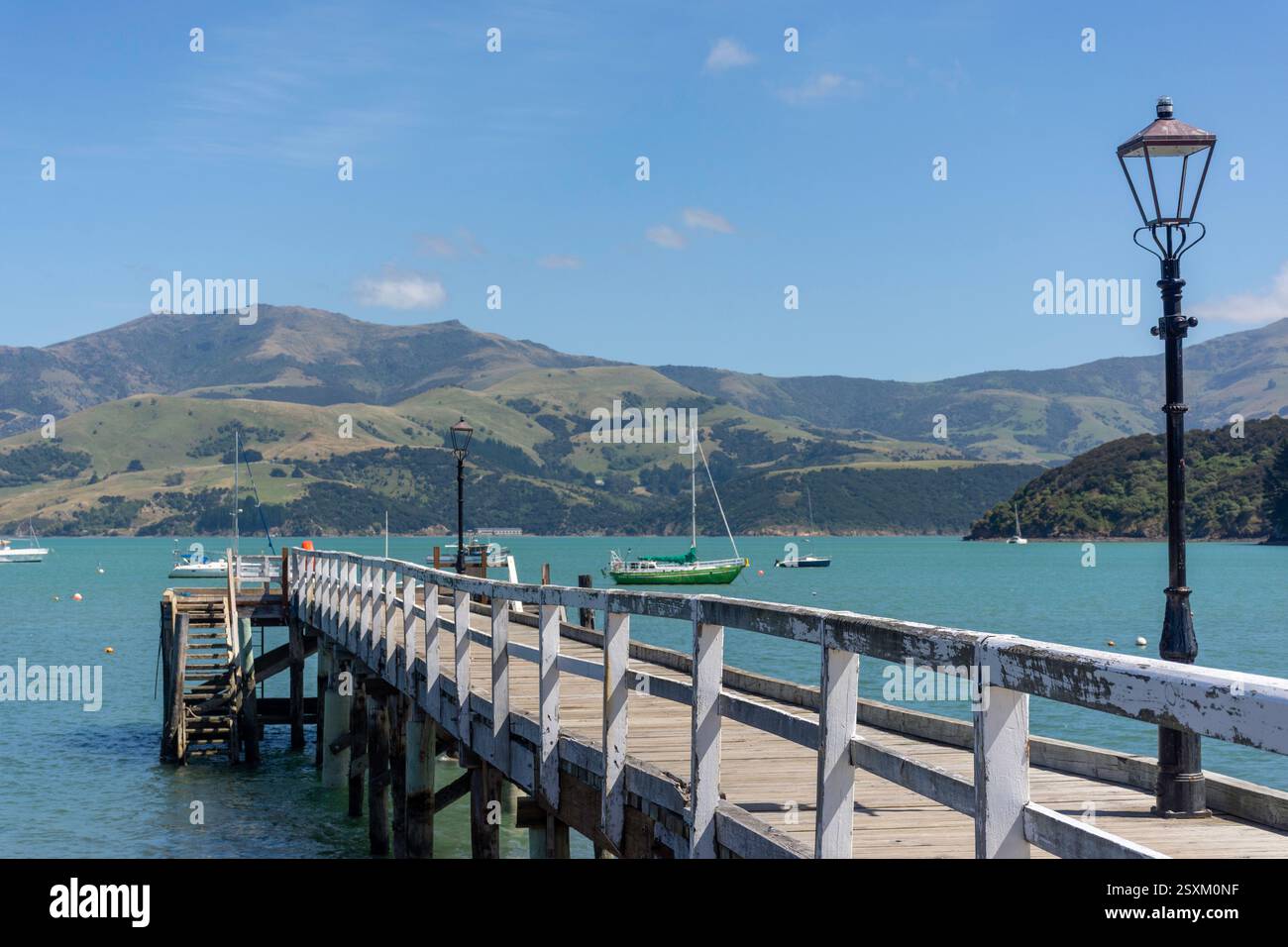 Daly's Wharf, Rue Balguerie, Akaroa, Banks Peninsula, Canterbury Region ...