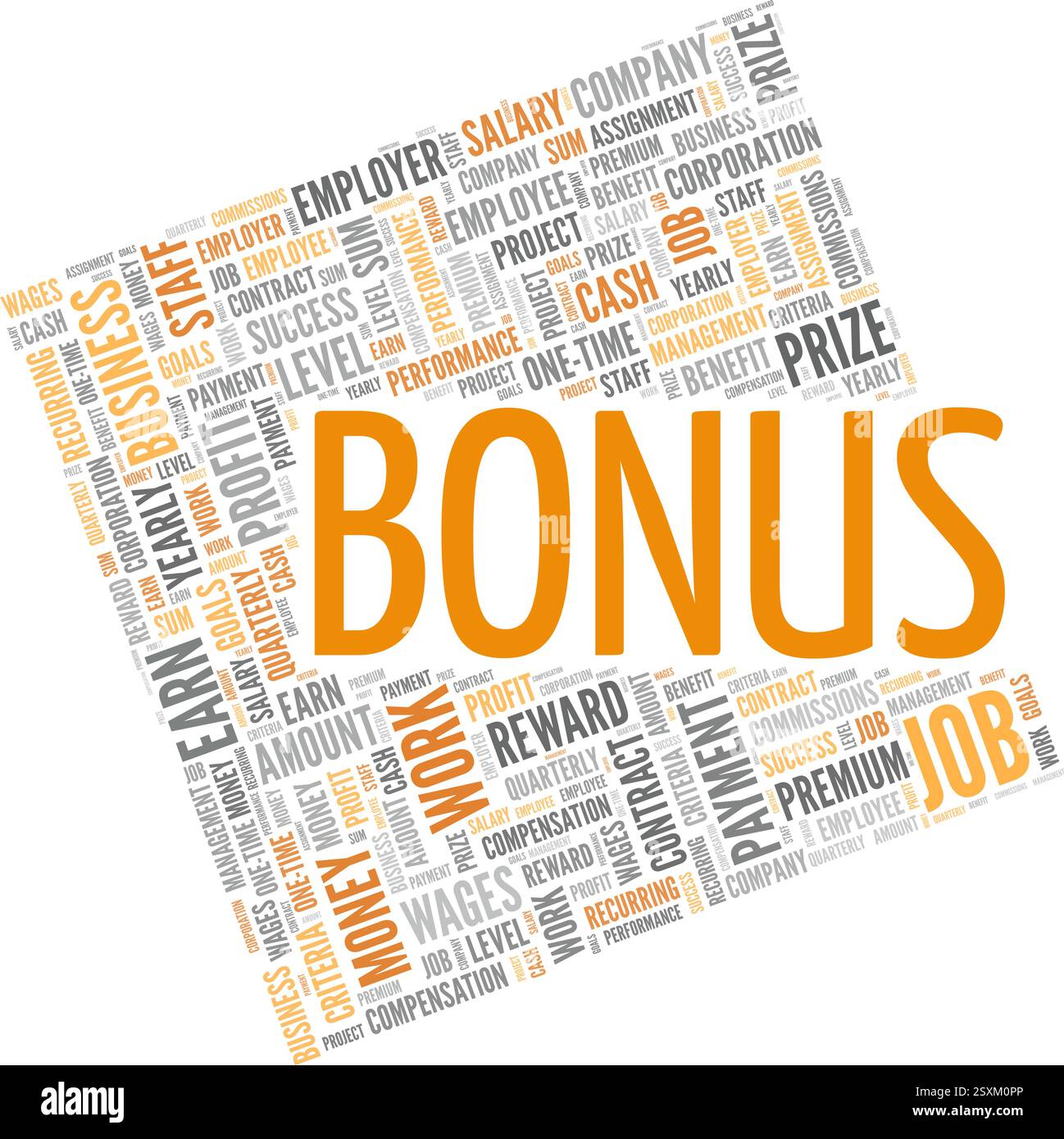 Bonus vector illustration word cloud isolated on a white background ...